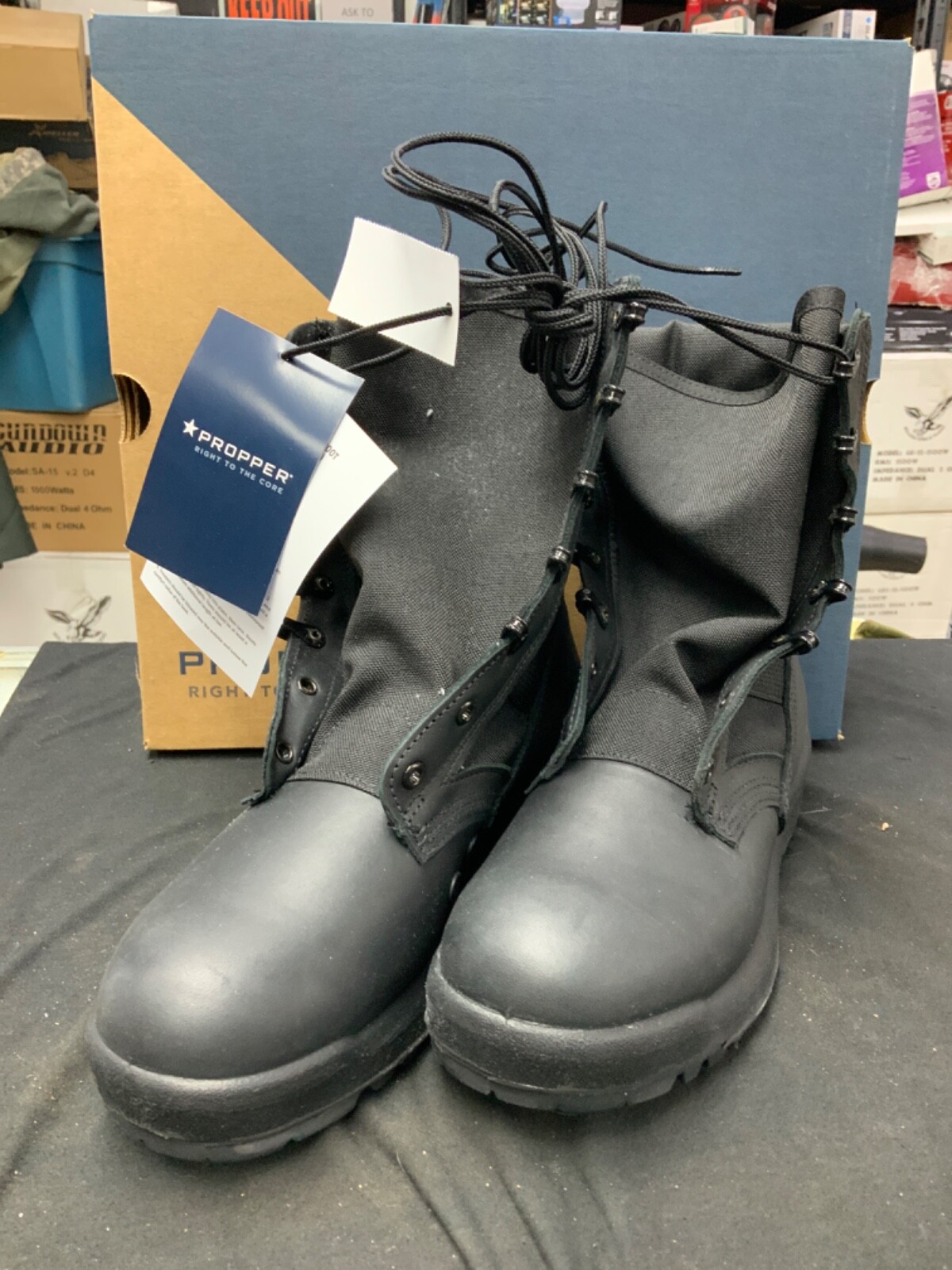 New Propper Black Hot Weather Boots size 7.5R NSN # 8430-01-515-400 | eBay