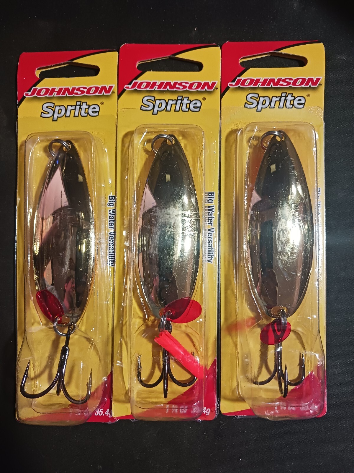 TWO - Berkley Johnson Sprite Spoon 1-1/4oz GOLD 3.25"Long - for sale ...