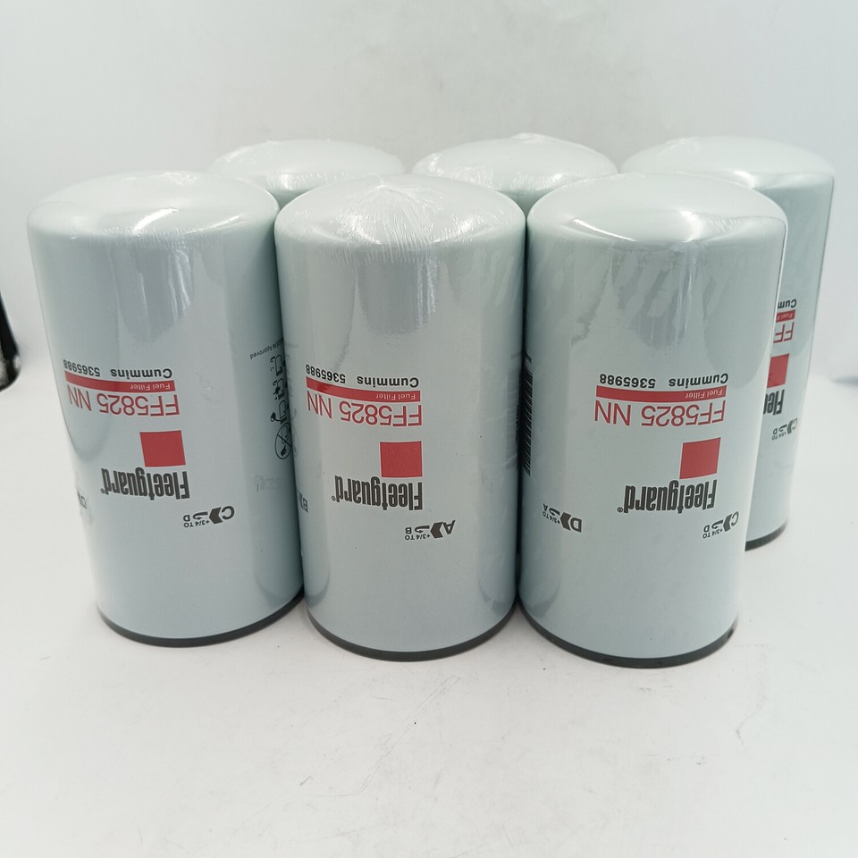 6 Pack FF5825NN Fleetguard Fuel Filter NanoNet X15 Fits For Cummins ...