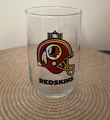 VTG 1990’s Washington Redskins NFL Drinking Glass Old Logo Wine Tumbler ...