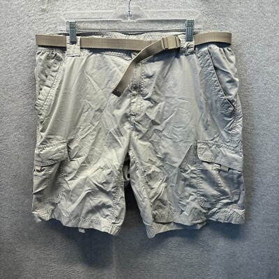Columbia Shorts Adult Extra Large XL Gray Omnishade Nylon Cargo ...