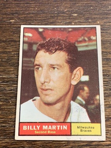 1961 TOPPS BILLY MARTIN #89 BRAVES EXCELLENT OR BETTER | eBay