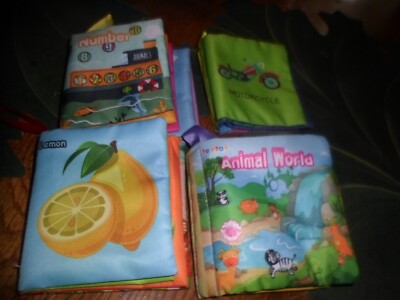 My First Soft fabric baby Book,TEYTOY 4 book Nontoxic Fruit,number ...