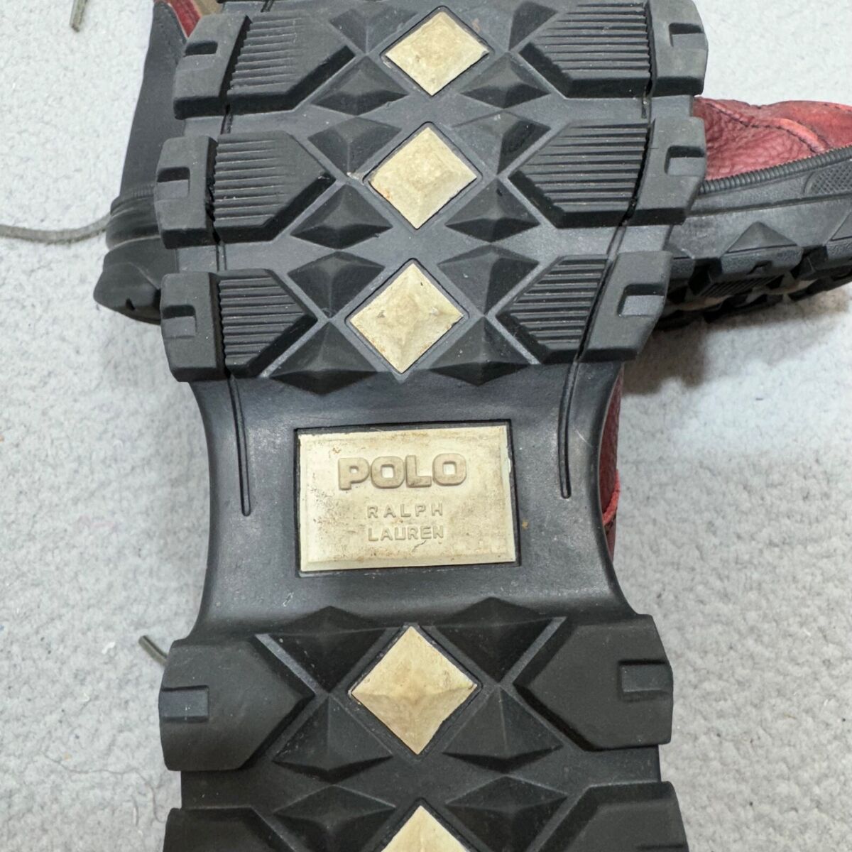 Polo Ralph Lauren Boots Men 9.5 Red Leather Duck Huntswood Polo Ralph Lauren Boots Men 9.5 Red Leather Duck Huntswood