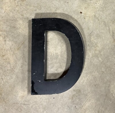 10" Metal Letter D Cast Aluminum Dimensional Industrial Alphabet Wall ...