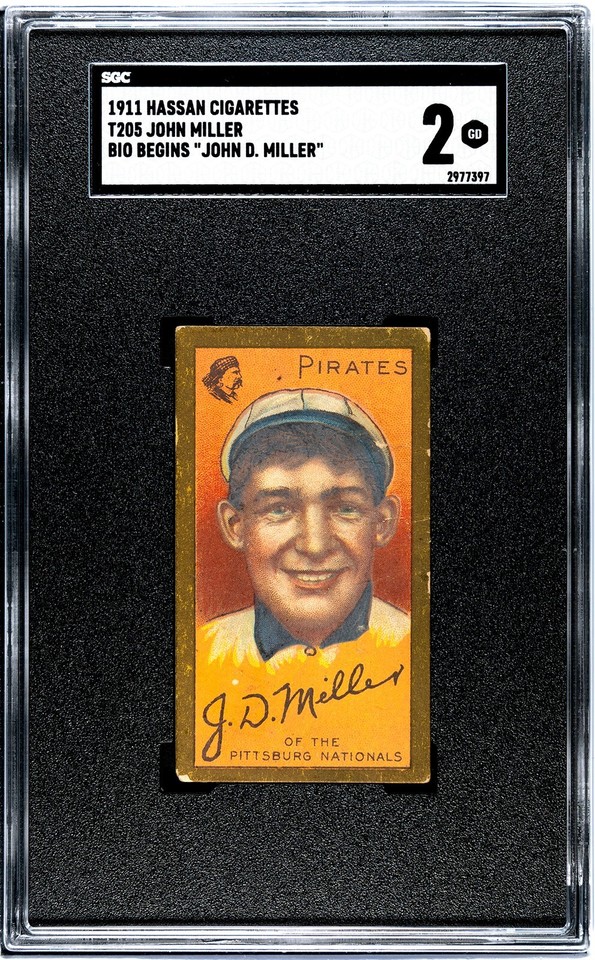 1911 T205 Dots Miller J.D. Miller SGC 2 | eBay