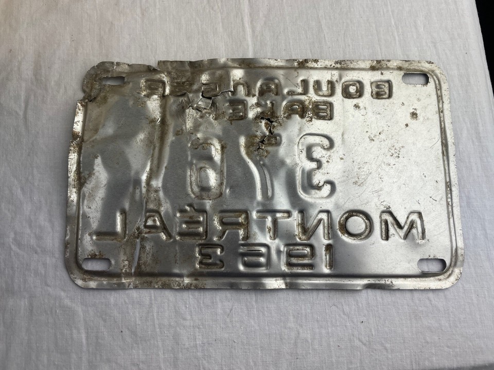Rare Montreal Baker / Boulanger License Plate, 1963 Quebec Canada | eBay