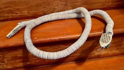 68" White Bottle Cap Snake by Bill Cunningham Southern Folk Art | eBay