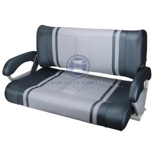 RELAXN Console Series Double Bench Seat Flip Back Arm Rest Marine Boat ...