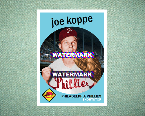 Joe Koppe Philadelphia Phillies 1959 Style Custom Baseball Art Card | eBay