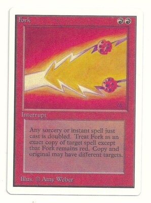 MTG UNLIMITED: 1x NM Fork Magic the Gathering Card Any Sorcery or ...