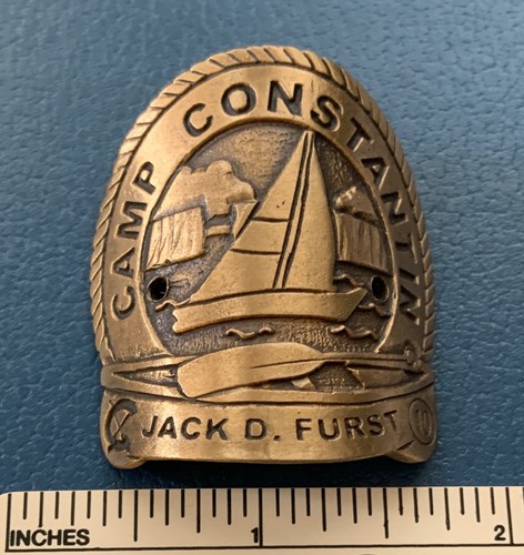 NOS CAMP CONSTANTIN Boy Scout STAFF SHIELD Jack Furst Aquatic Base BSA ...