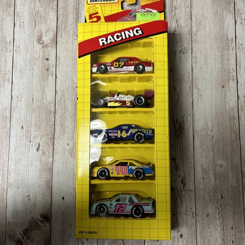 New Matchbox Racing 5 Pack 1992 Diecast Cars Action Cut Outs Good Year ...