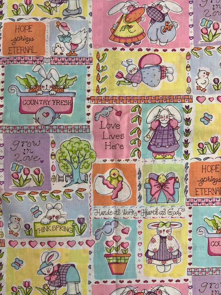 Springs Industries #5843 EASTER MINI PRINTS Cotton Fabric, 2-1/16yds ...