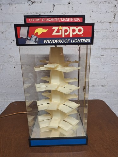 VINTAGE 1975 ERA ZIPPO COUNTERTOP DISPLAY CASE FOR 36 LIGHTERS | eBay