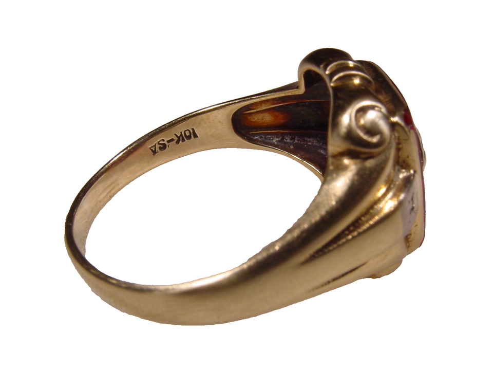 Vintage Men BPOE Elks Ring Solid 10K yellow gold size 10 | eBay