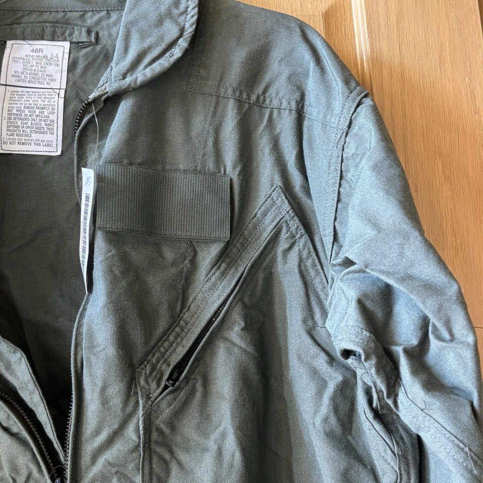 CWU-27/P Flight Suit Sage Green 46R Vintage Military Air Force Jumpsuit ...