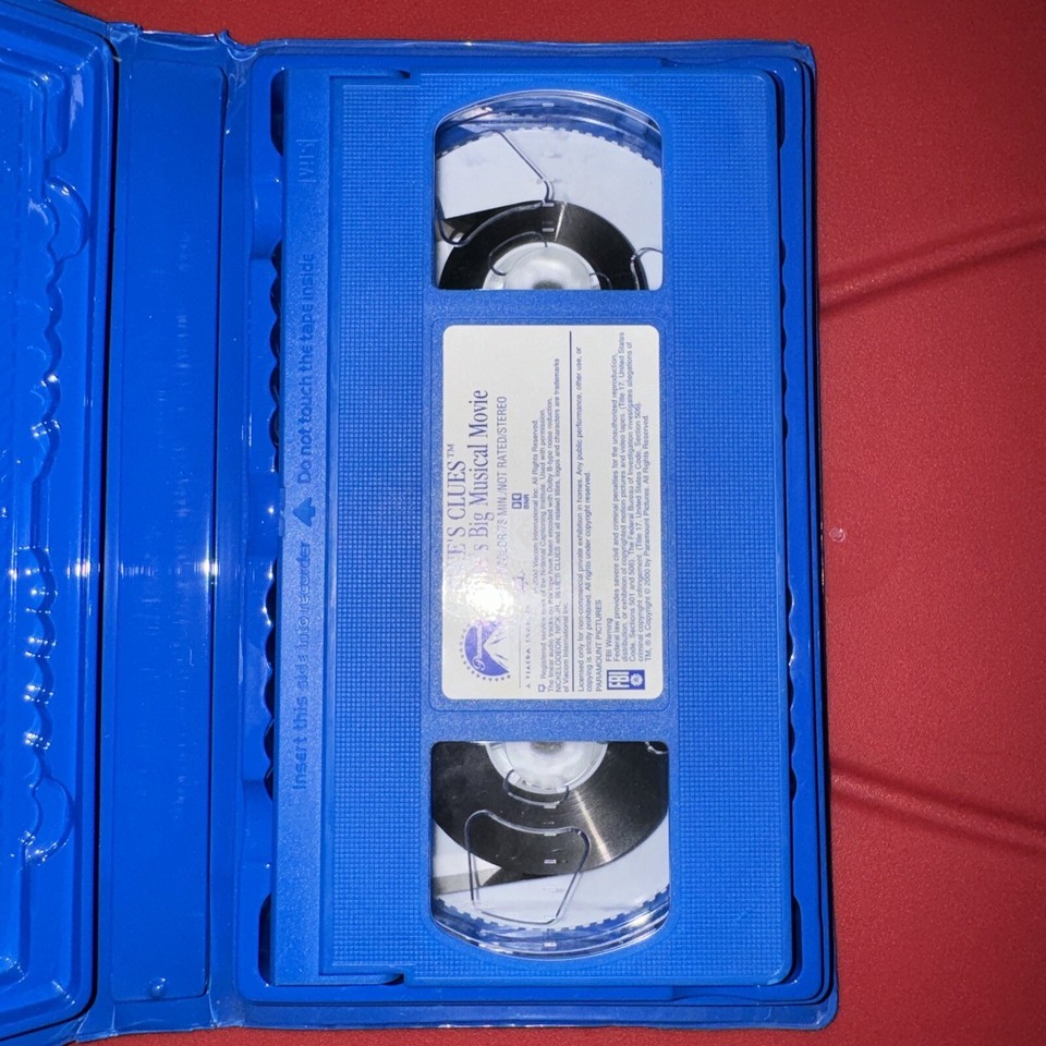 Blues Clues Blue's Big Musical Movie VHS 2000 Movie Nickelodeon Nick Jr ...
