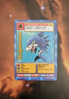 Dolphmon ST-35 Vintage Series 1 Starter Bandai Digimon Card LP | eBay
