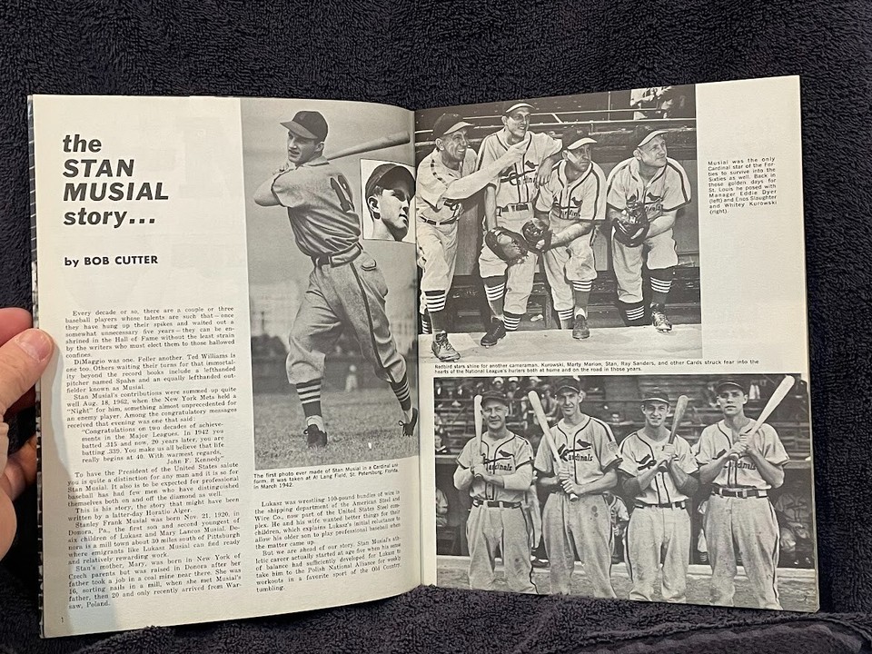 GORGEOUS 1963 Stan Musial Willie Mays JKW Sports Pictorial, AWESOME ...