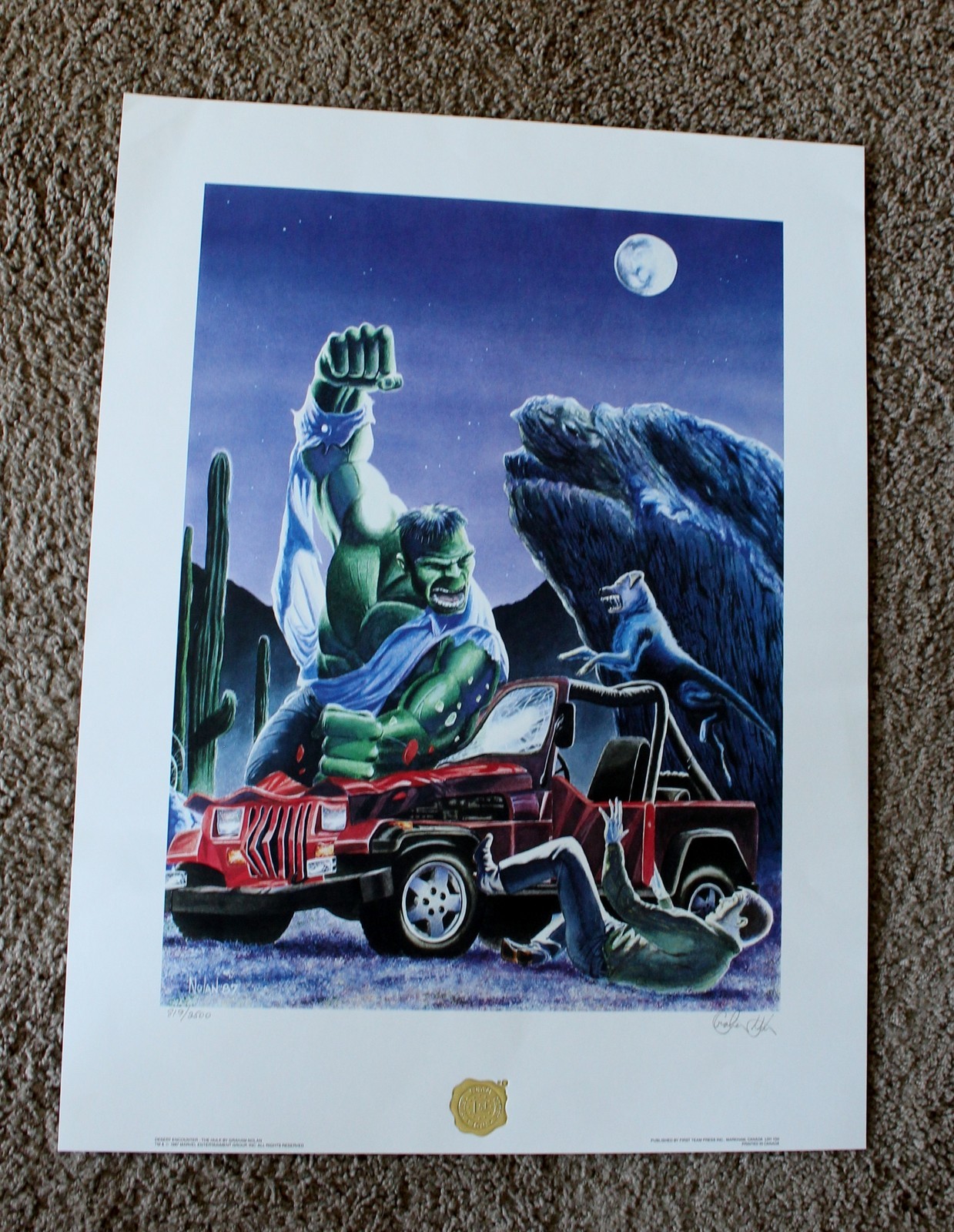 HULK Desert Encounter 1987 Autographed Graham Nolan Canada RARE Marvel ...