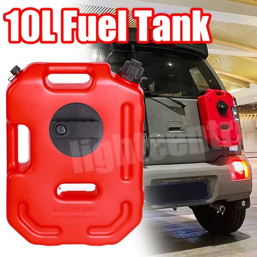 Red 10L Fuel Tank Can Gasoline Pack Gas Container w/Lock Fits JEEP SUV ...