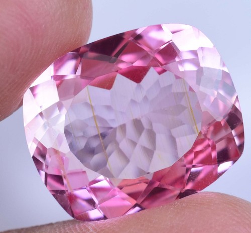 25.10 Ct Stunning Natural Pinkish POUDRETTEITE Burmese Certified Loose ...