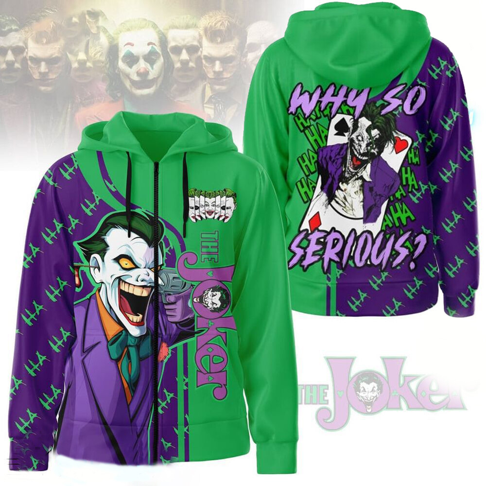 The Joker Horror Clown Ha Ha Ha Why So Serious Zip Hoodie 3D Printed | eBay