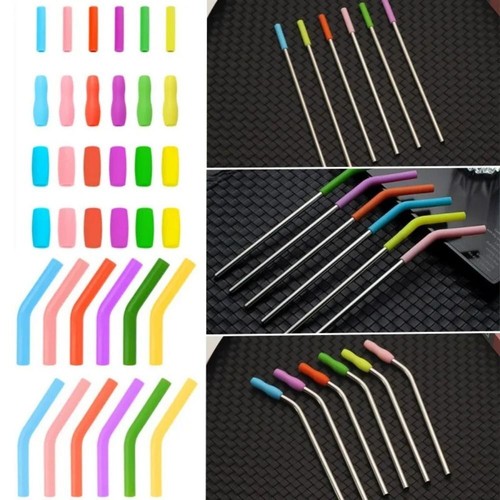 4Pcs Tongue Anti-scalding Straw Tip Cover Straw Cap for Stainless Steel ...