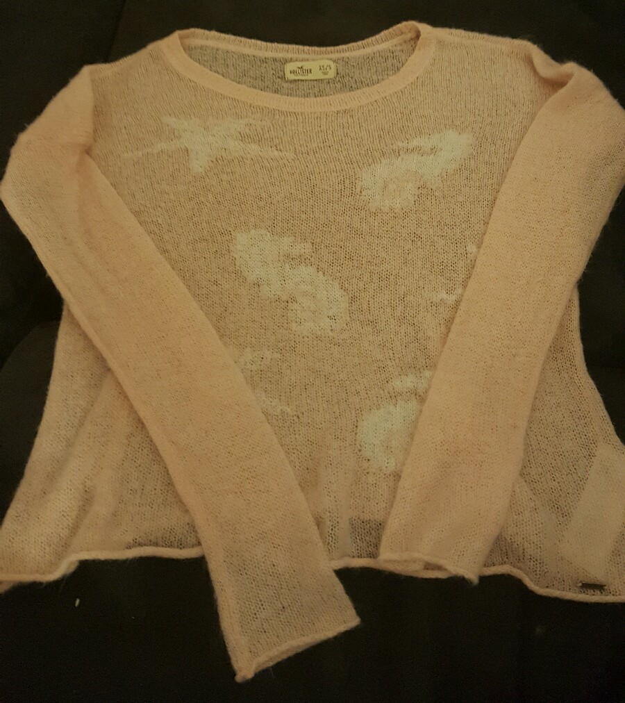 Women's Hollister Co Pink Pullover Seahorse Starfish Sweater Size XS/S ...