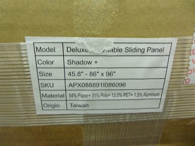 Go Dear Design Sliding Panel Track Blind 4-Rail 45.8x86x96 ...