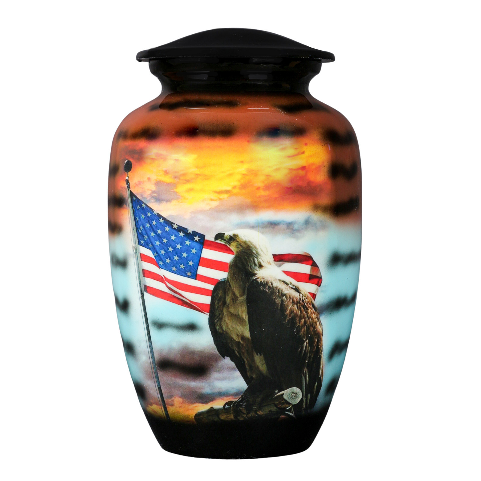 USA Flag Urns for Human Ashes Handcrafted Cremation Metal Urns for ...