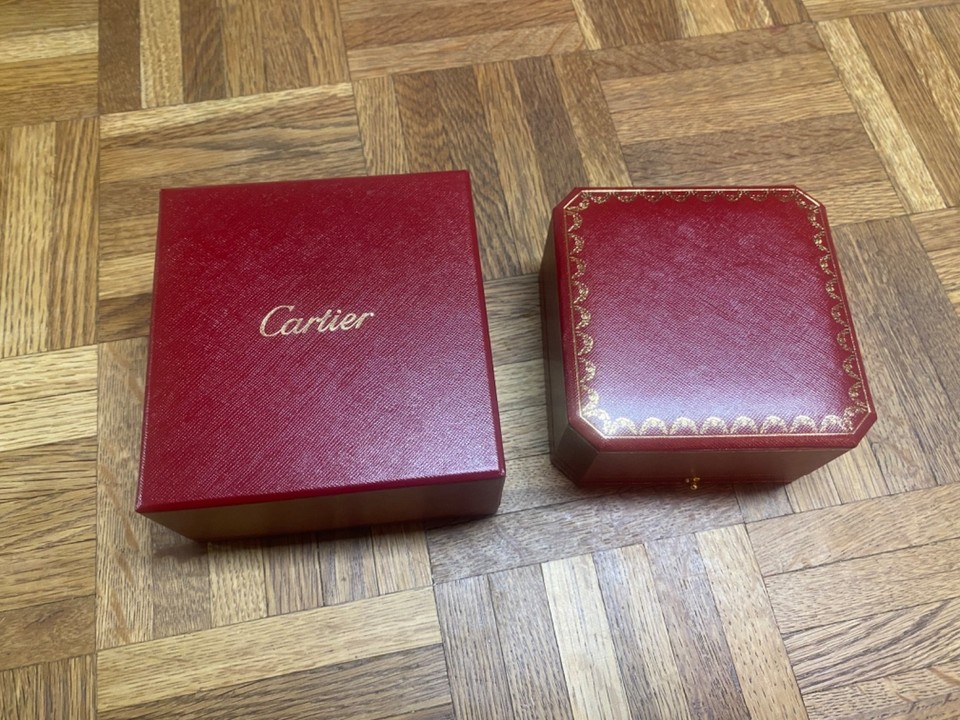Authentic Cartier Red Watch Box with Outer Case – Travel Jewelry Case ...