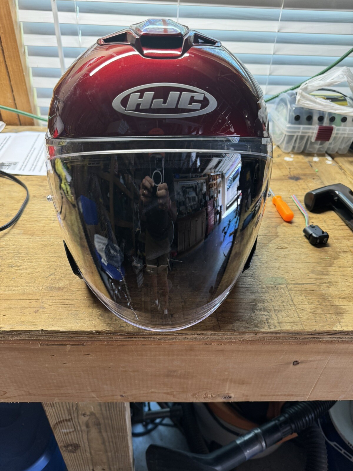 HJC Helmet With Full Face Clear Visor And Sun Visor 2XL | eBay