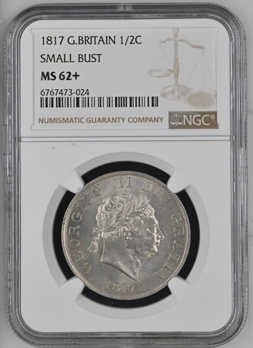 1817 Small Bust Half Crown, King George III Silver Coin. NGC Graded ...