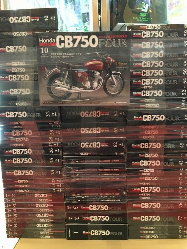 HONDA CB750 FOUR 1/4 Scale Diecast Unassembled Model Kit Set Deagostini ...