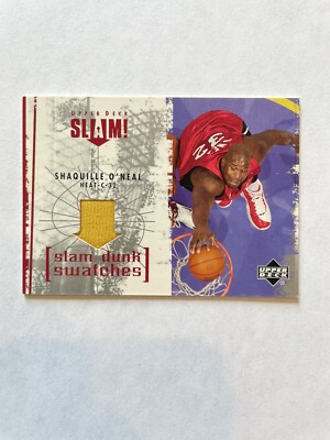 Upper Deck Shaquille O’Neal Slam Dunk Swatches Game Used Jersey Relic ...