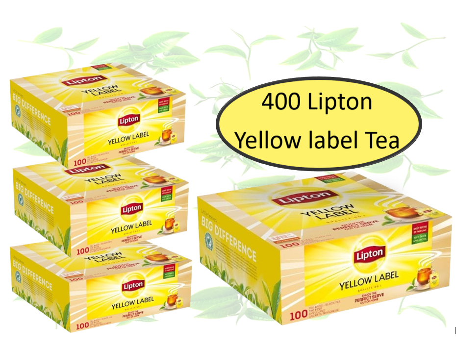 Lipton Yellow Label, 200g (100-800 Tea Bags) Boxed 100 String & Tagged ...