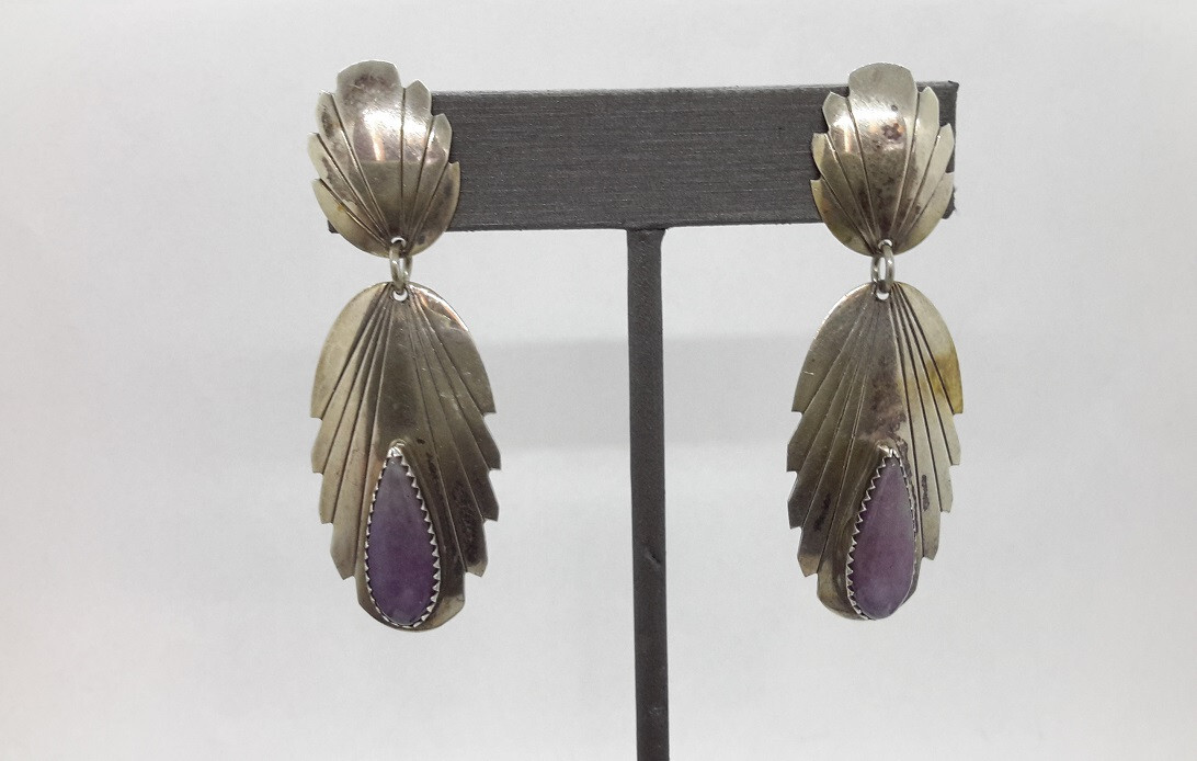 Navajo Native American Ornate Sterling Silver Dangle … - Gem