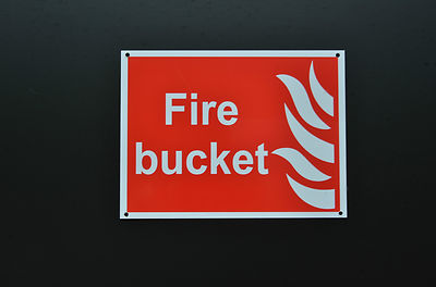 Fire Bucket Equipment Extinguisher Sand Water Safety Sign Or Sticker ...