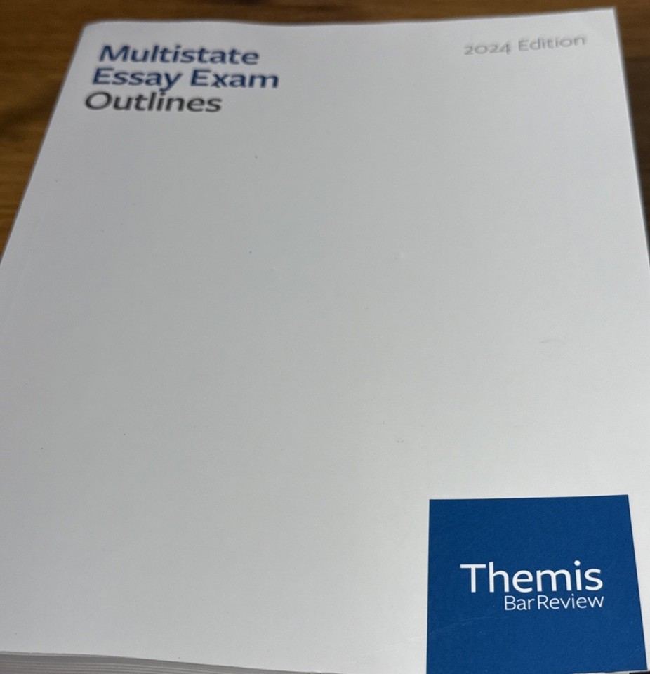 Themis Bar Review Multistate Essay Exam Outlines 2024 Edition MEE Bar ...