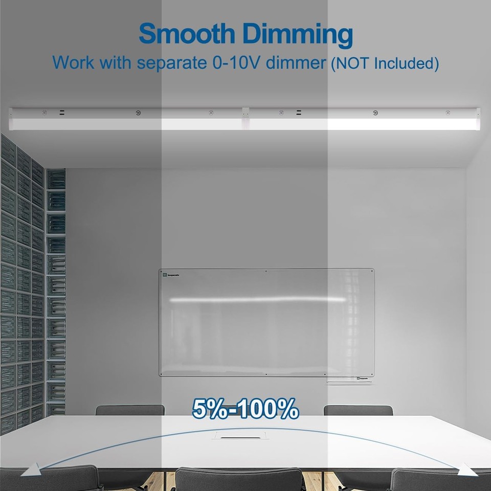 4FT Linear Light Fixture, 4 Foot Lights 40/32/24W 35/40/5000K CCT ...