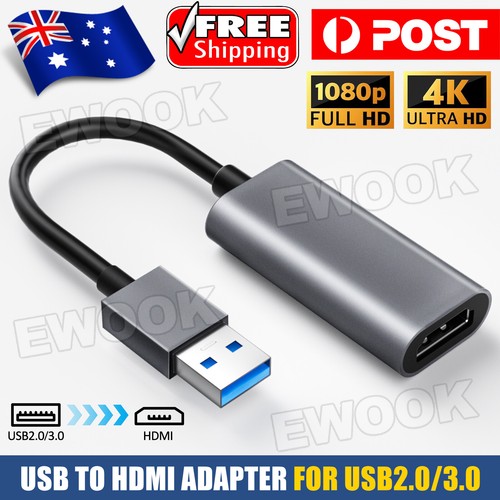 USB to HDMI Video Adapter Card Converter Cable Full HD 1080p for PC ...