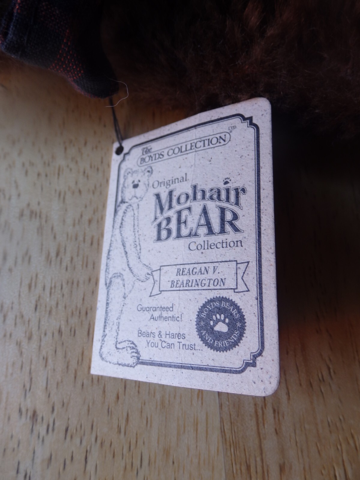 Vintage Boyds Bear Mohair Bear Collection Reagan V Bearington Plush ...