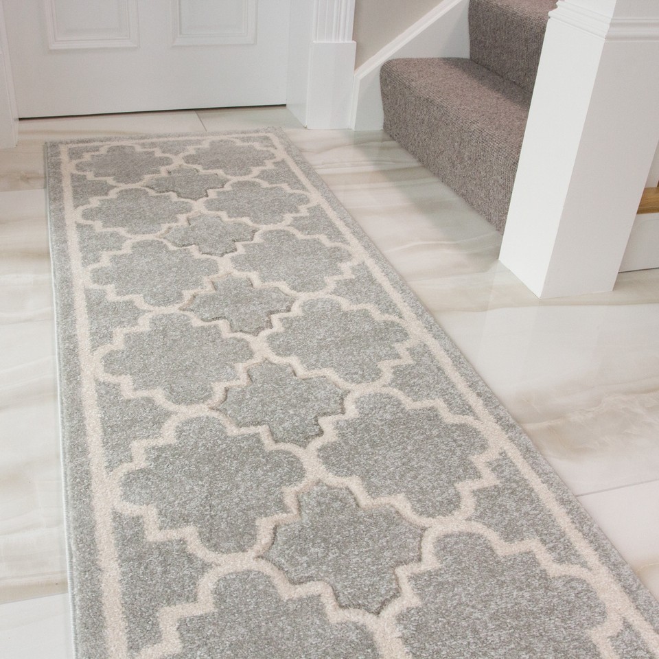 Grey Runner Rugs Hallway Kitchen Long Carpet Runner Mats Best Selling ...