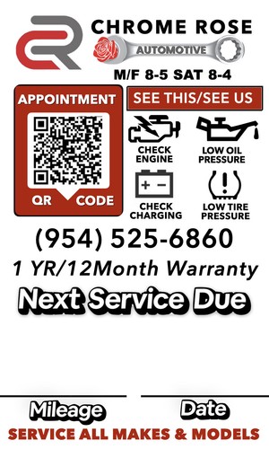 500 Oil Change Stickers Appointment QR Code, Service Info & Printer ...