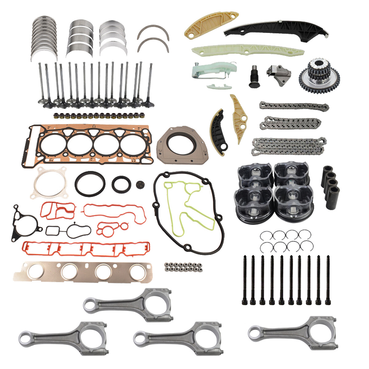 For 2.0 T Audi VW A4 Jetta CCTA CAE CCZ Pistons 23mm Engine Overhaul ...