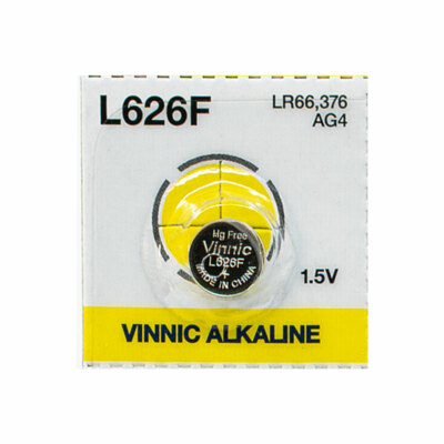1 x Vinnic LR66 battery L626F AG4 Alkaline Button cells 376 1.5V ...