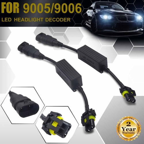 2x 9005/9006 Headlight Kit Canbus LED Decoder Anti-Flicker Relay ...