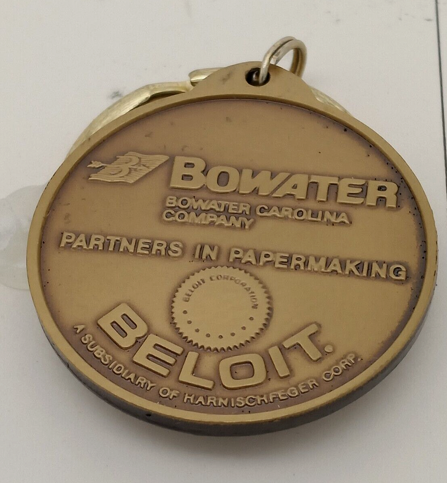 Bowater Catawba Company Bronze Key Ring Ms. Liberty Paper Machine 1986 ...